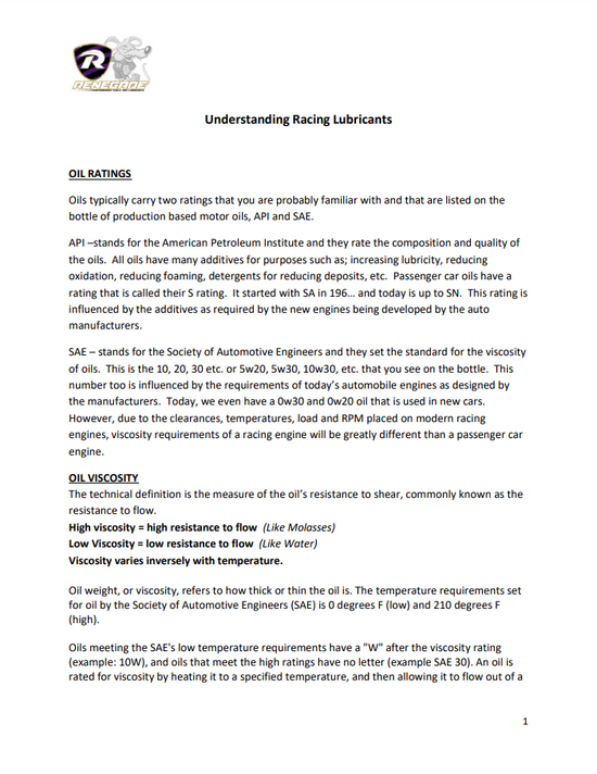 Understanding Lubricants – MHR Performance Parts Pty Ltd